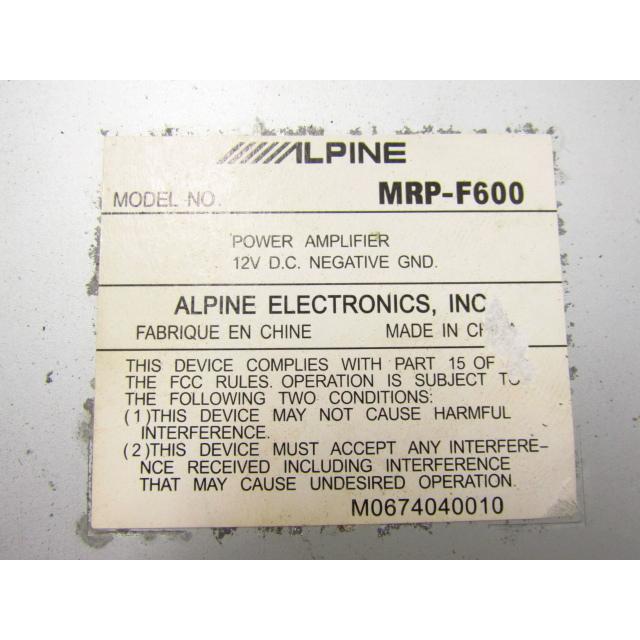 ALPINE アルパイン MRP-F600 アンプ ジャンク♪NB1214 : スリフト - 通販 - Yahoo!ショッピング