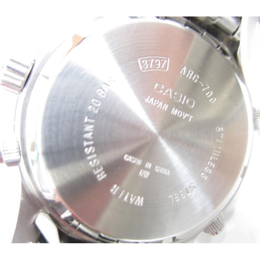 CASIO カシオ ARGENT アナデジ ARG-700 クオーツ シルバー 黒 メンズ 腕時計 UA9199 : スリフト - 通販 ...