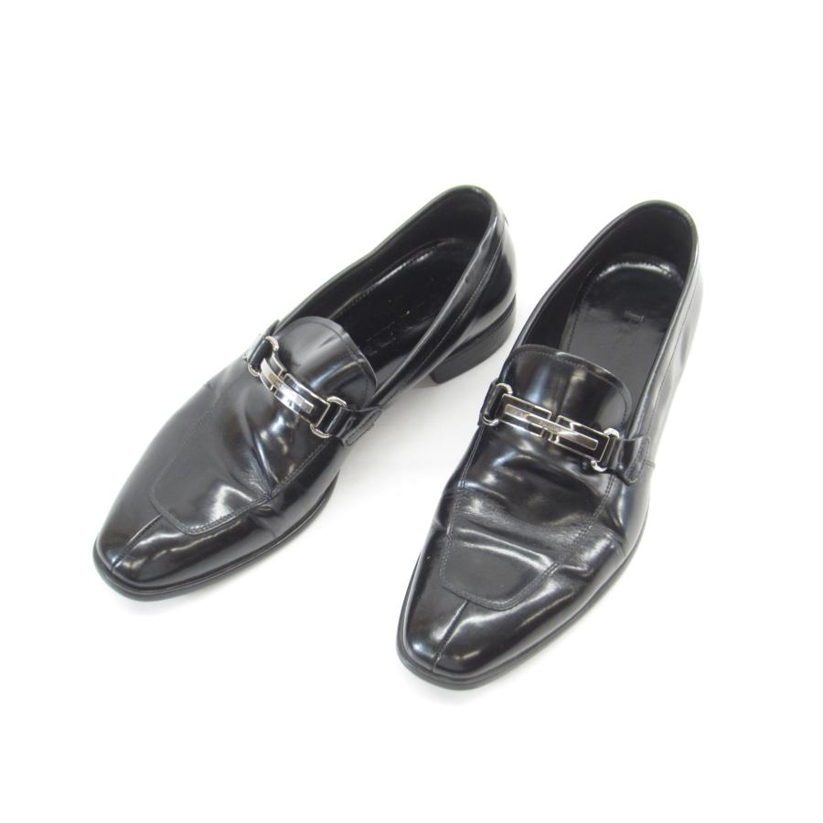 PRADA プラダ 2 DC 079 サイズ：7 ブラック ローファー #UP3149 : スリフト - 通販 - Yahoo!ショッピング