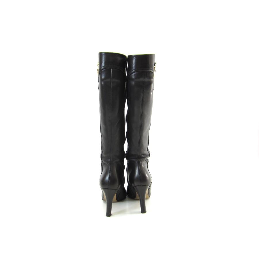 GUCCI ロングブーツ スタッズ レザー 黒 36 1/2 GUCCI ロングブーツ スタッズ レザー 黒 36 1/2