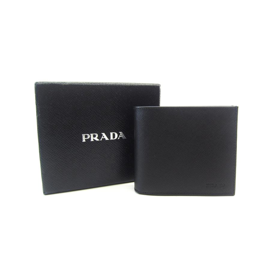 PRADA プラダ 2M1100 二つ折り ウォレット ブラック 財布 ∠UP4392 : スリフト - 通販 - Yahoo!ショッピング