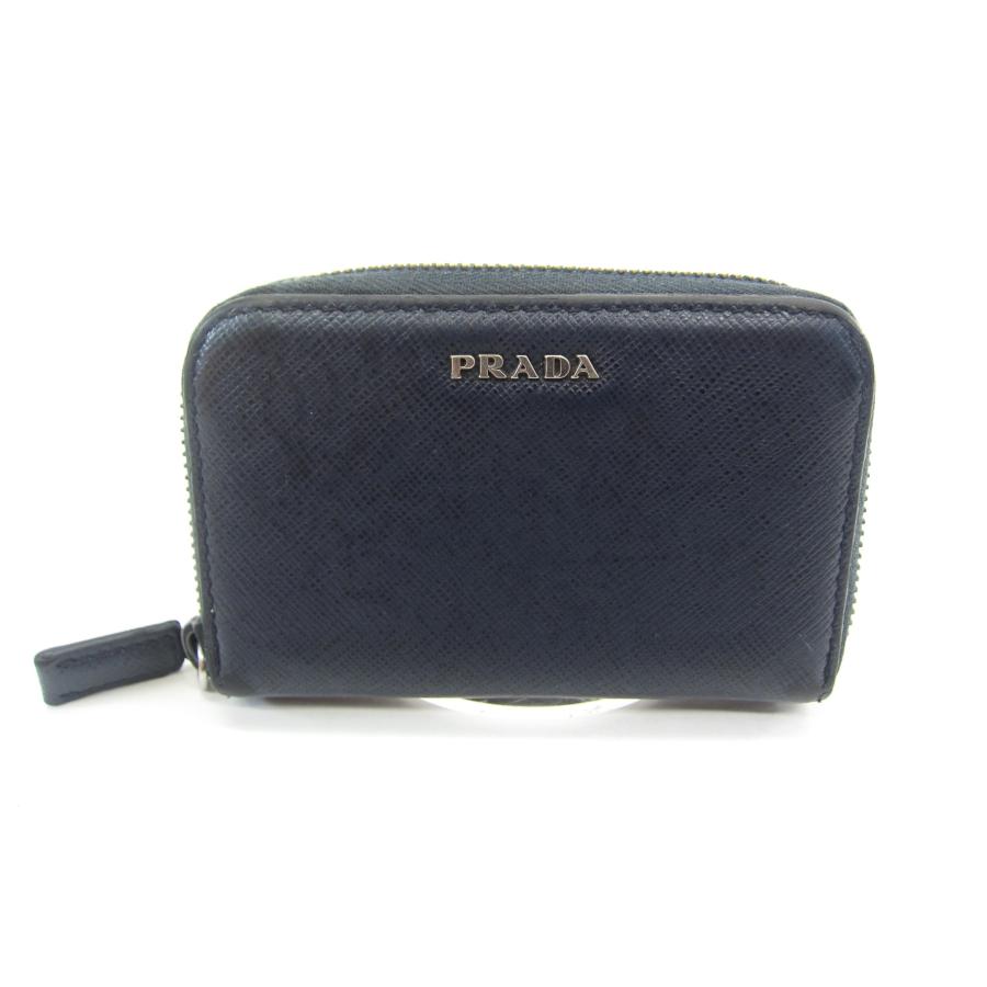 PRADA プラダ サフィアーノ コインケース カードケース ネイビーブルー ∠UP4878 : スリフト - 通販 - Yahoo!ショッピング