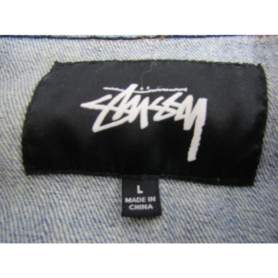STUSSY（ステューシー） ジップデニムジャケット Gジャン アウター インディゴ トップス ストリート Lサイズ 中古品 ★100558 ...