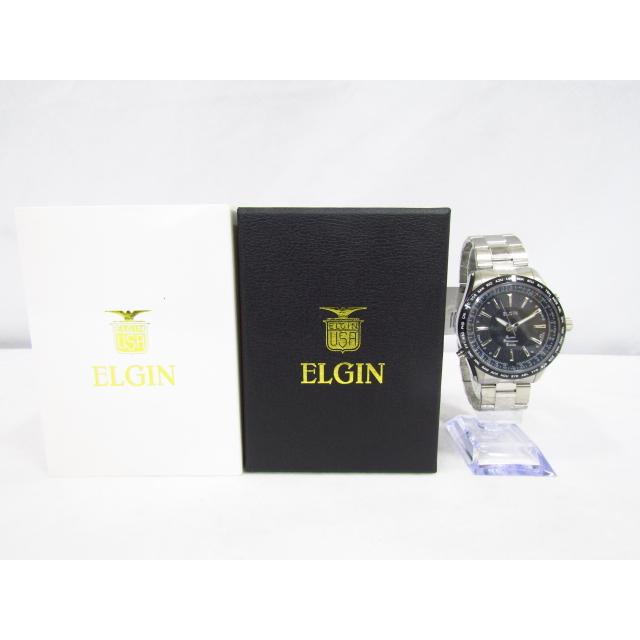 ELGIN 未使用 エルジン GPS衛星電波腕時計 フルメタル 10気圧防水 クォーツ プッシュ式バックル GPS2000S-B 箱付き 未使用品 ★140477 : スリフトWEB SHOP ...