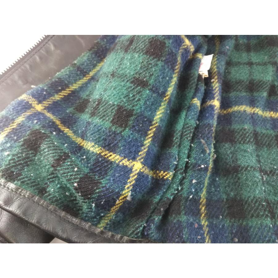 Schott N.Y.C 659 42 襟付き シングル ライダースジャケット レザー ショット チェックインナー トラッカー TALON ...