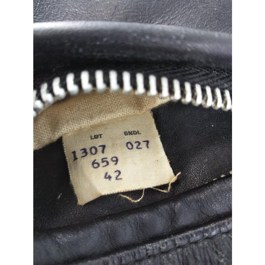 Schott 659 42 襟付き シングル ライダースジャケット レザー ショット チェックインナー トラッカー TALON ZIP ...