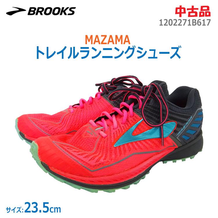 BROOKS 中古 良品 トレイルランニングシューズ MAZAMA 1202271B617 23.5cm ディーバピンク WOMEN’S 靴 ...