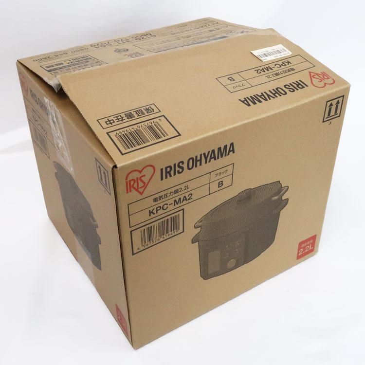 IRIS OHYAMA 中古 未使用品 アイリスオーヤマ 電気圧力鍋 2.2L KPC-MA2-B 2020年製 ブラック 1〜2人前 1台9役 スロー調理 無水調理 低温調理 : リサイクル ...