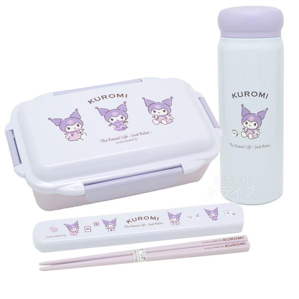 クロミ 4点ロック お弁当箱 500ml 箸＆箸箱 19.5cm 水筒 480ml セット : kuromi-h4lbset : おもちゃ通販 トライブ - 通販 - Yahoo!ショッピング