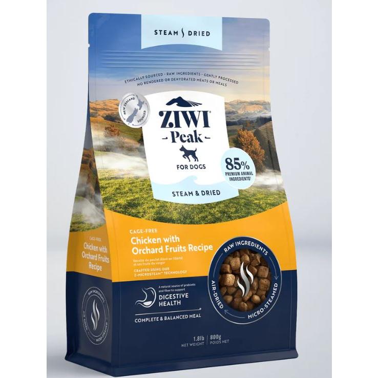 ZIWI 【ZIWI Peak】スチーム＆ドライ ケージフリーチキンwithオーチャードフルーツレシピ 800g : 犬のセレクトショップTiara - 通販 - Yahoo!ショッピング