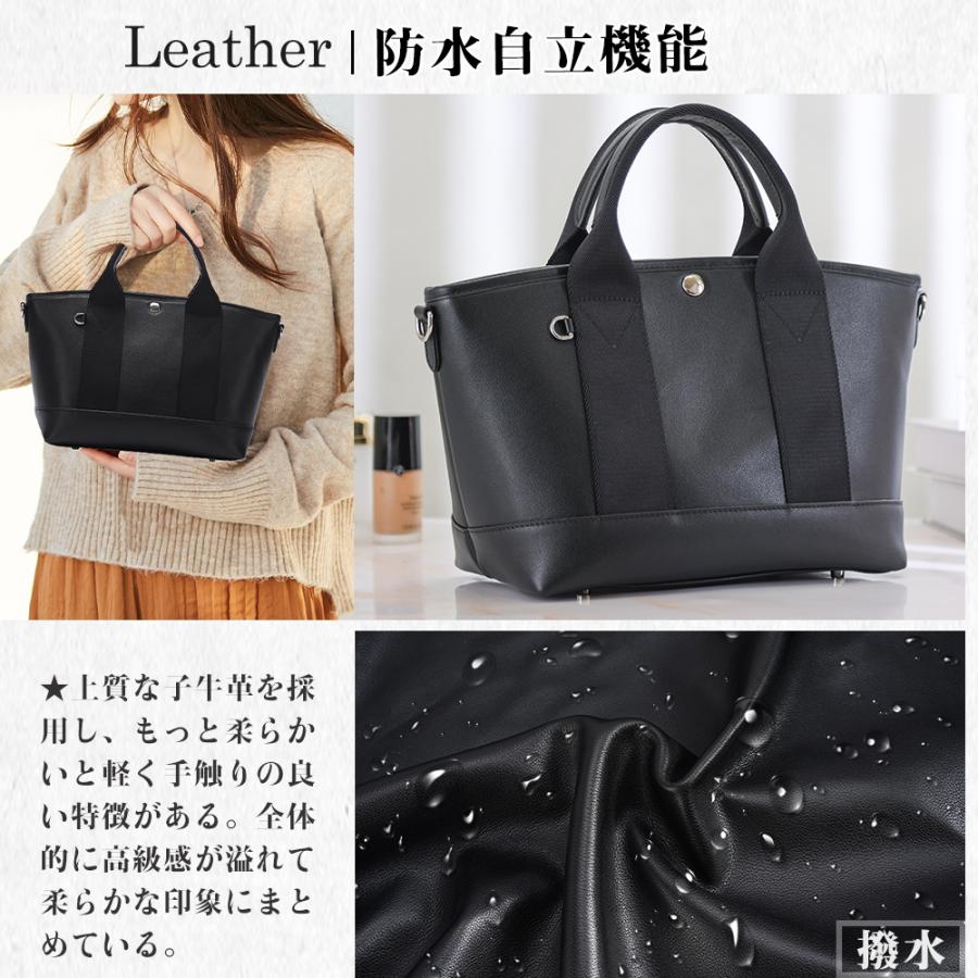 TIDING本革 2WAY レディース トートバッグ 自立 大容量 バッグインバッグ付き 30代40代女性 通勤バッグ ブラック : TIDING SHOP - 通販 - Yahoo!ショッピング