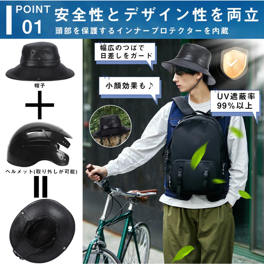 TIDING 男女兼用 本革 ハット型 自転車 ヘルメット CE EN812認証 軽量 衝撃保護 UVカット 撥水性 通気性 ナッパレザー ...