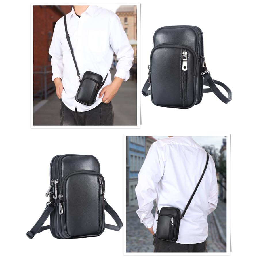 TIDING ショルダーバッグ ミニ メンズ スマホポーチ 小さめ 本革 斜めがけ 肩掛け 大人 軽量 : TIDING SHOP - 通販 - Yahoo!ショッピング