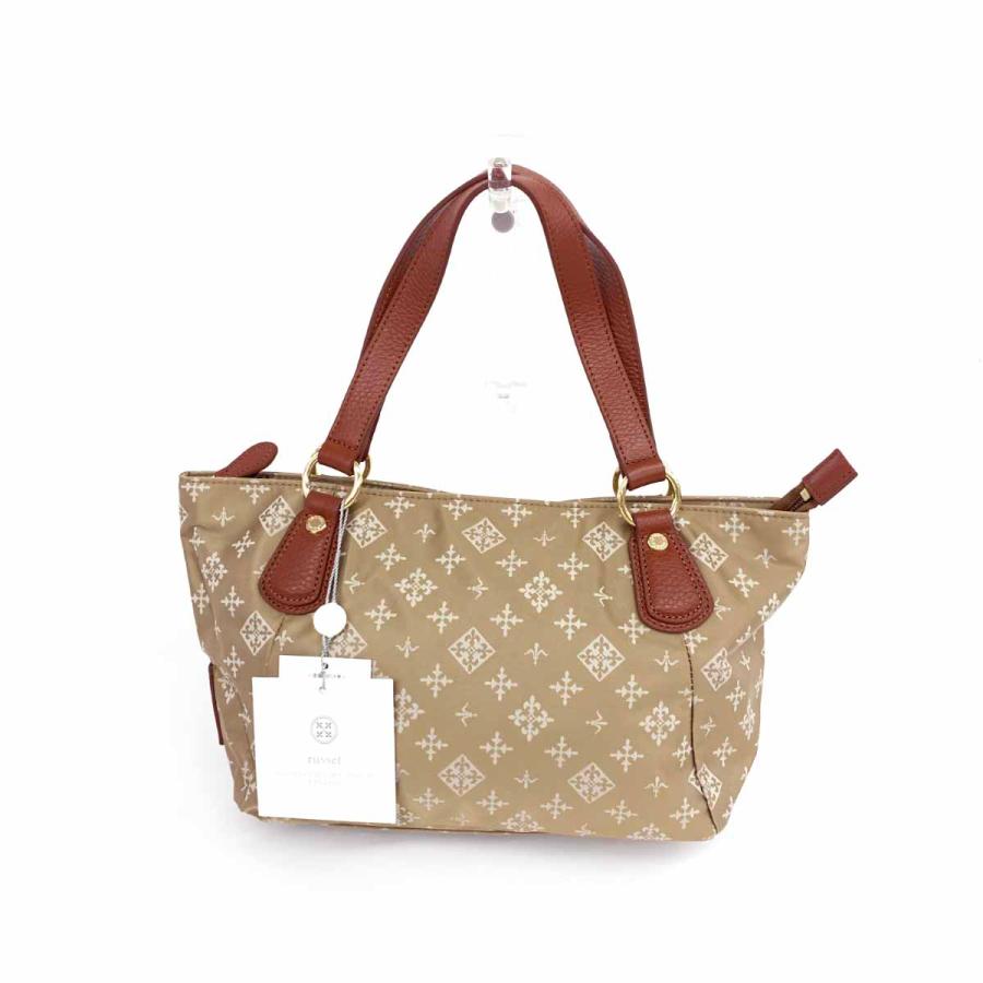 russet ラシット ハンドバッグ 未使用品 ベージュ ナイロン モノグラム レディース トート bag 鞄 : リサイクルショップ ...