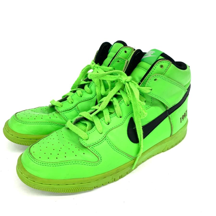 NIKE ナイキ ダンクハイIDプレミアム スニーカー US10 605245-991 ネオングリーン メンズ 靴 シューズ sneakers ...
