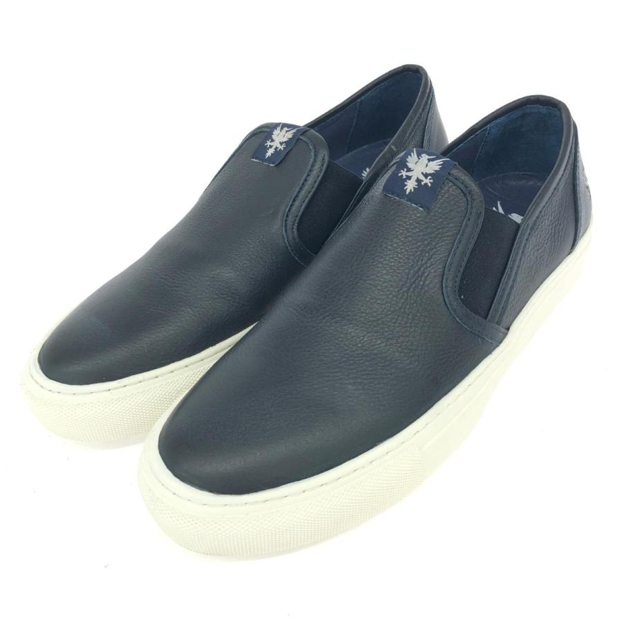 OVERSTATE オーバーステイト スリッポン 24.5 ネイビー レザー メンズ 靴 シューズ sneakers : リサイクルショップ ...