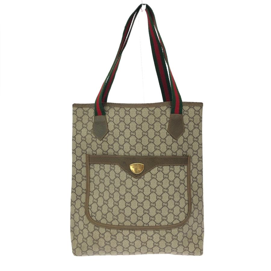 GUCCI PLUS グッチプラス シェリーライン トートバッグ ベージュ PVC GGスプリーム ユニセックス bag 鞄 ヴィンテージ : リサイクルショップティファナ - 通販 ...