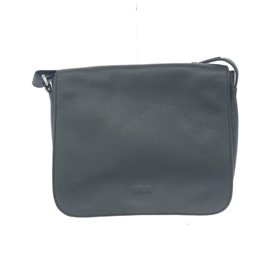 BREE ブリー ショルダーバッグ 良好 ブラック レザー ユニセックス 斜め掛け bag 鞄 : リサイクルショップティファナ - 通販 - Yahoo!ショッピング