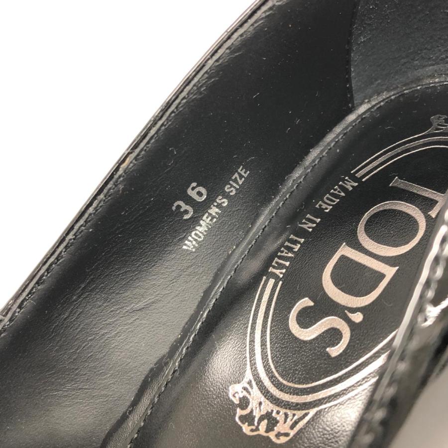 TOD'S トッズ パンプス 36 ブラック エナメル ウエッジソール レディース 靴 シューズ shoes : リサイクルショップティファナ - 通販 - Yahoo!ショッピング