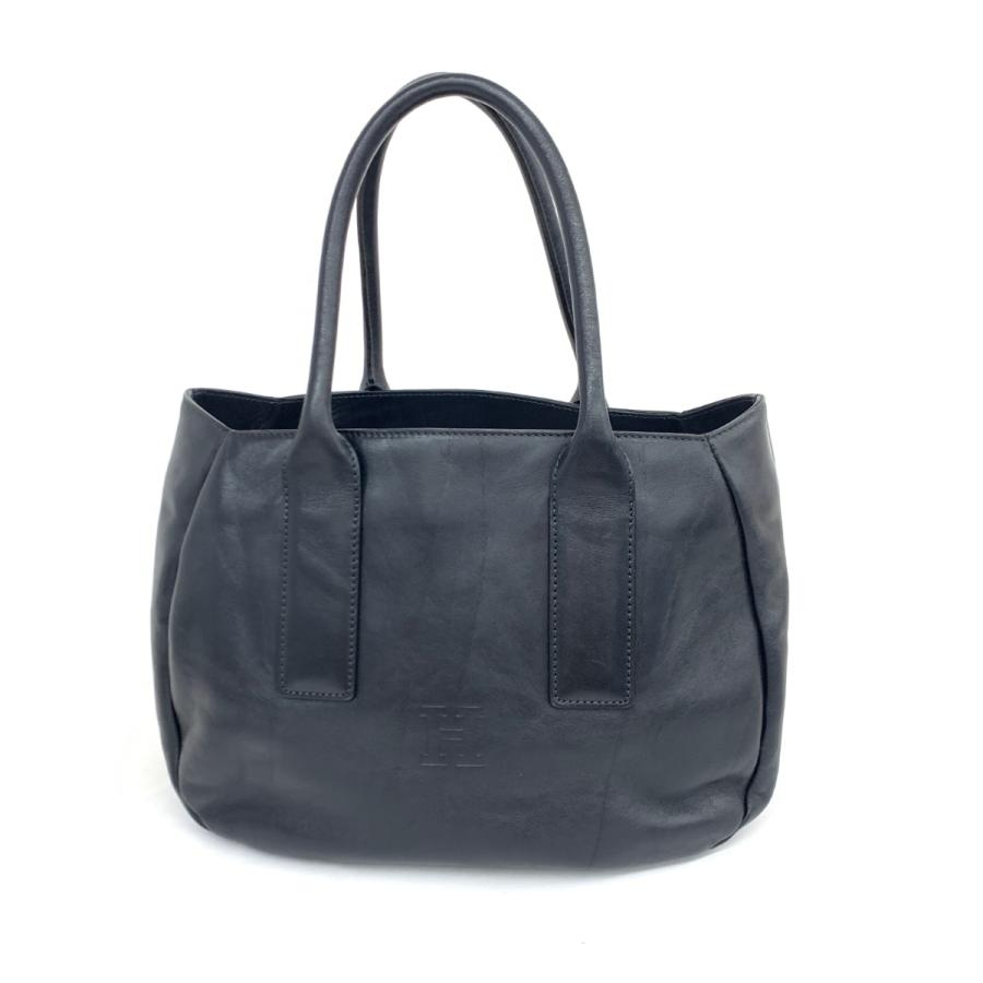 HIROFU ヒロフ トートバッグ ネイビー レザー レディース ハンド bag 鞄 : リサイクルショップティファナ - 通販 - Yahoo!ショッピング