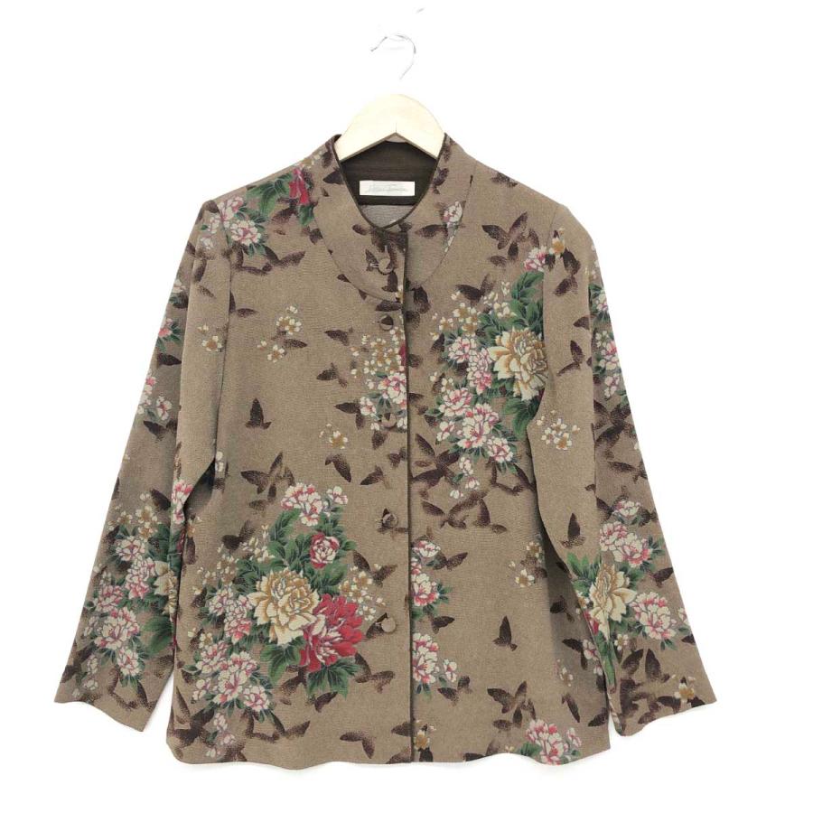 Hitoshi Tamura ヒトシタムラ ジャケット 良好 ブラウン ポリエステル レディース アウター ちりめん 詩仙堂 : リサイクル ...