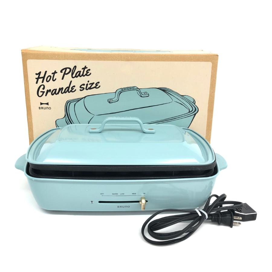 BRUNO ブルーノ Hot Plate ホットプレート グランデサイズ 箱付 BOE026 ブルーグレー 調理器具 たこ焼きプレート ホーム ...