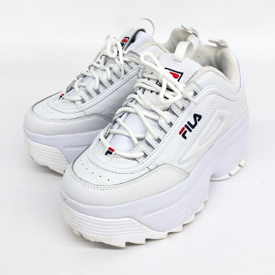 FILA フィラ プラットフォーム スニーカー 24.0cm ホワイト 厚底 レディース 靴 シューズ sneakers : リサイクルショップティファナ - 通販 - Yahoo!ショッピング