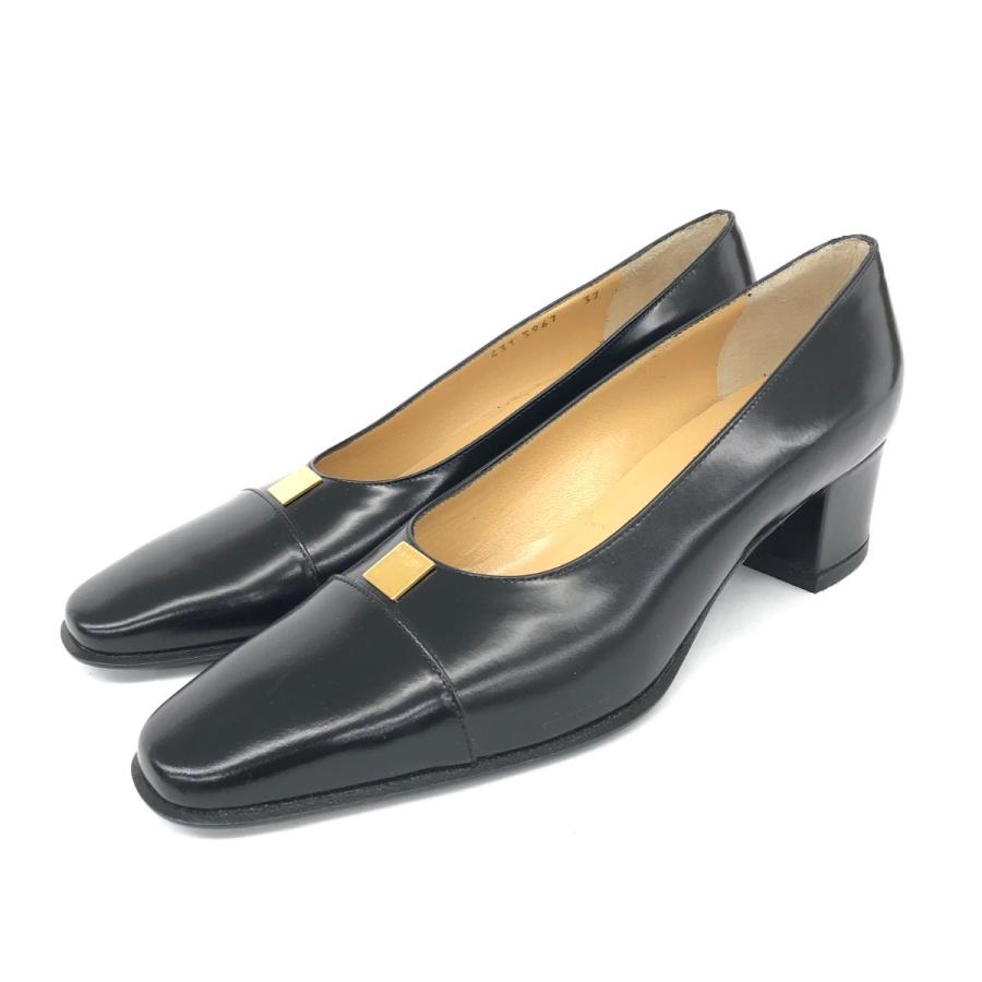 CELINE セリーヌ パンプス 37 ブラック レザー レディース 靴 シューズ shoes : リサイクルショップティファナ - 通販 - Yahoo!ショッピング
