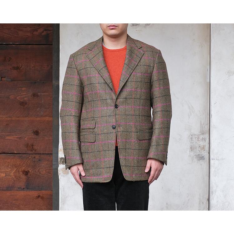 D.C.WHITE ディーシーホワイトHacking Jacket ハッキングジャケット テーラードジャケット ツイード ウール アブラハムムーン社 アメトラ メンズ 〔FL ...