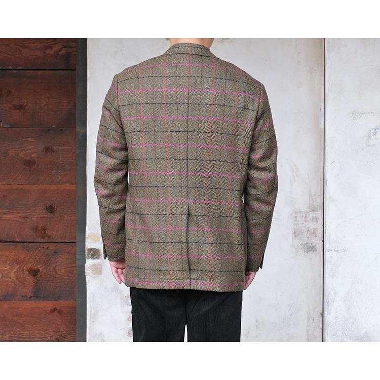 D.C.WHITE ディーシーホワイトHacking Jacket ハッキングジャケット テーラードジャケット ツイード ウール アブラハムムーン社 アメトラ メンズ 〔FL ...