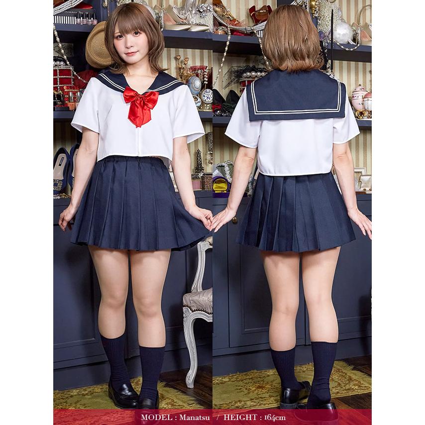 Tika コスプレ リボン付き 半袖 体型カバー フレア スカート Tika コスプレ リボン付き 半袖 体型カバー フレア スカート