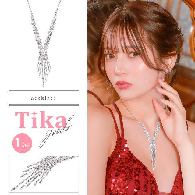 Tika（ティカ） アクセサリー キラキラ ラインストーン ゴールド シルバー アクセサリー ネックレス 通販 激安 : Tika ヤフー ...