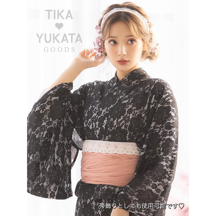 Tika ゆかた 激安 レース 半襟 飾り帯 白 刺繍 花柄 ホワイト Tika ゆかた 激安 レース 半襟 飾り帯 白 刺繍 花柄 ホワイト