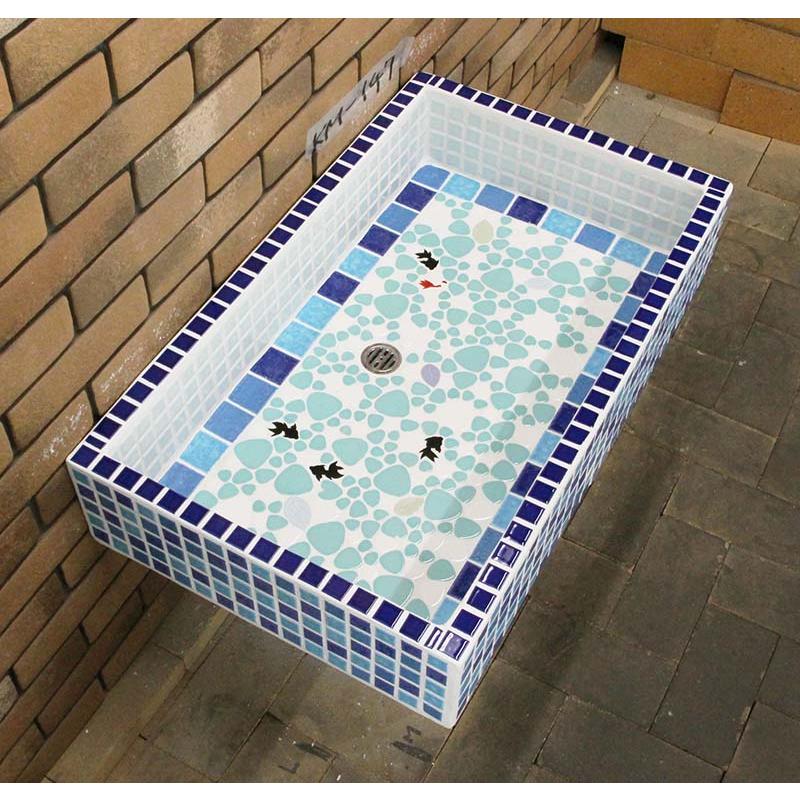 ガーデンシンク タイル流し台 昭和レトロなタイル流し台 KMシリーズKM-147 タイルシンク タイル流し : タイルショップたまがわYahoo!店 - 通販 - Yahoo!ショッピング