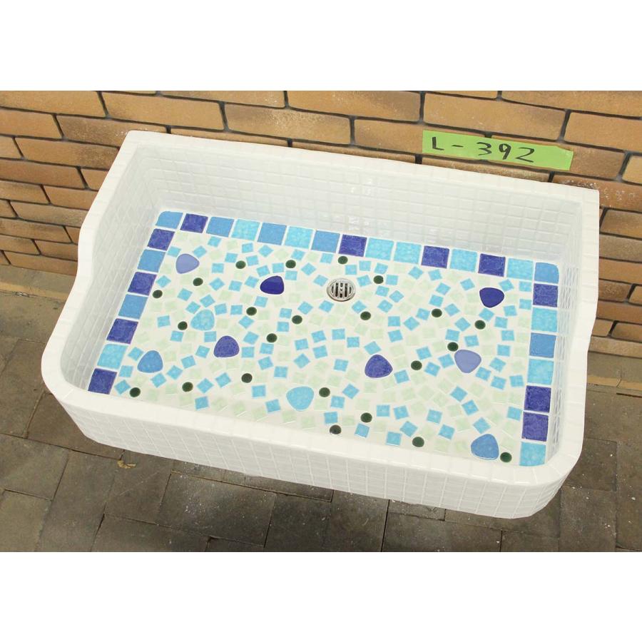 ガーデンシンク タイル 流し台 昭和レトロ タイル流し台 Lサイズ-392 タイル流し シンク エクステリア お洒落 : タイルショップたまがわYahoo!店 - 通販 - Yahoo!ショッピング