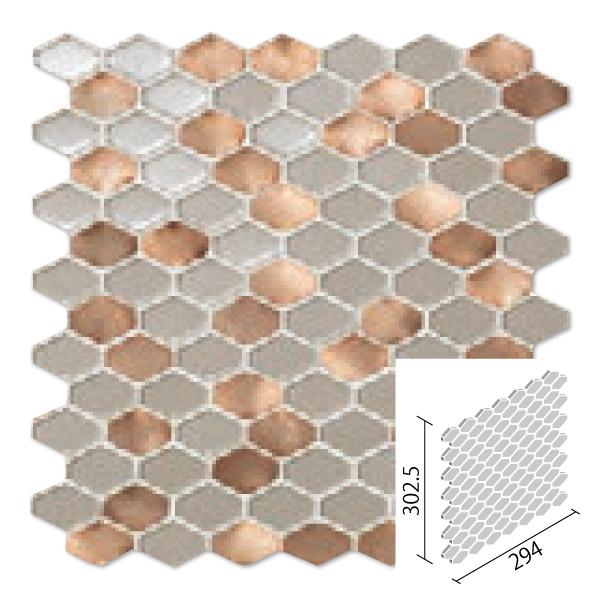 LIXIL メタガラス 変形六角形平ネット張り DTL-R/MEG-1 / INAX タイル : タイルショップヤマシタ - 通販 - Yahoo!ショッピング