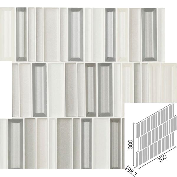 ミックスストライプ 異形状平ネット張り DTL-R/MXS-1 / LIXIL INAX タイル :DTL-R-MXS-1:タイルショップヤマシタ - 通販 - Yahoo!ショッピング