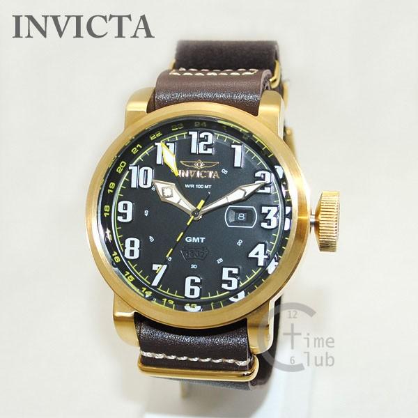 インビクタ 腕時計 INVICTA 時計 18888 Aviator アビエーター ブラウン レザー/ゴールド/ブラック メンズ インヴィクタ : invicta-18888 : タイムクラブ ...
