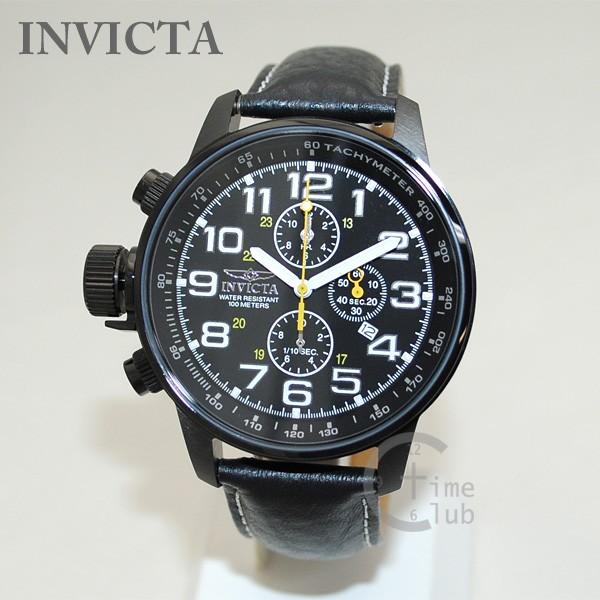 INVICTA インビクタ 腕時計 時計 3332 Force フォース ブラック レザー/ブラック メンズ インヴィクタ : タイムクラブ ...