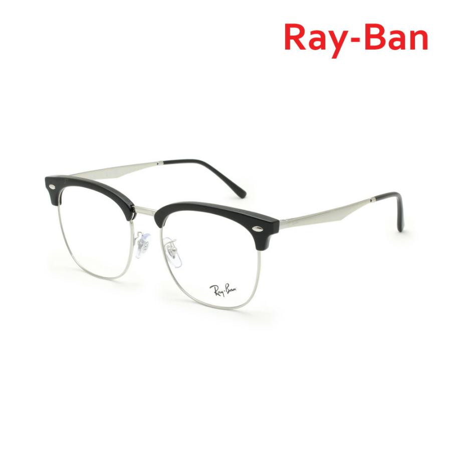 Ray-Ban レイバン 眼鏡 フレーム のみ RX7318D-2000 54 ブラック/シルバー ノーズパッド メンズ レディース ...
