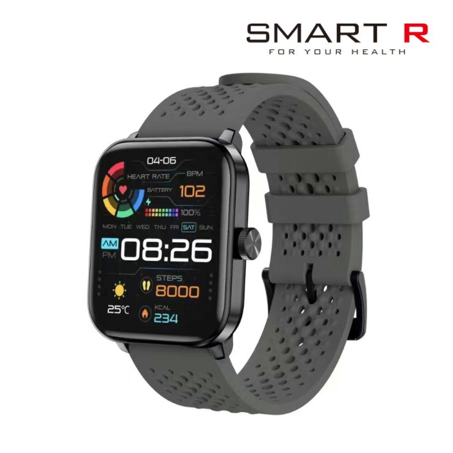 SMART R 国内正規品 スマートウォッチ F19 グレー メンズ レディース 腕時計 スマートR : タイムクラブ Yahoo!店 - 通販 - Yahoo!ショッピング