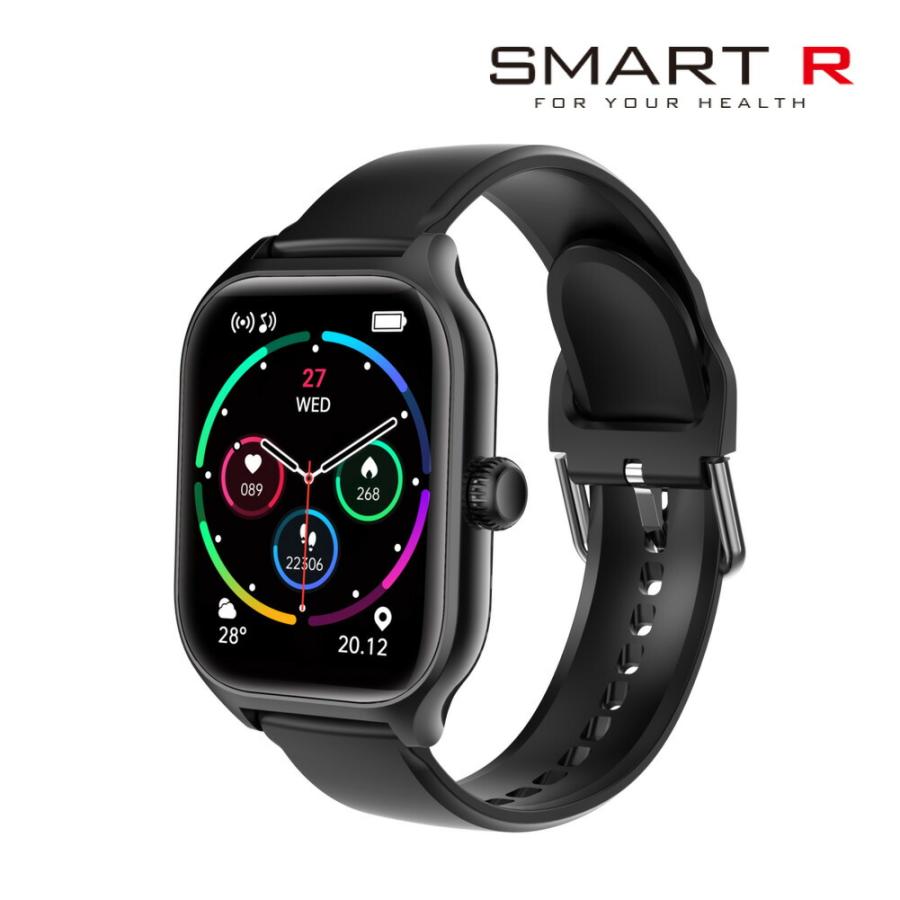 SMART R 国内正規品 スマートウォッチ Y-75 ブラック メンズ レディース 腕時計 スマートR : タイムクラブ Yahoo!店 ...