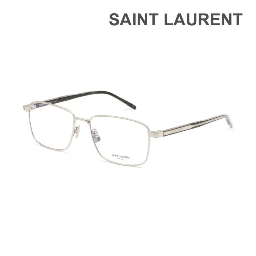 SAINT LAURENT 国内正規品 サンローラン メガネ 眼鏡 フレーム のみ SL 666 002 シルバー ノーズパッド メンズ ...