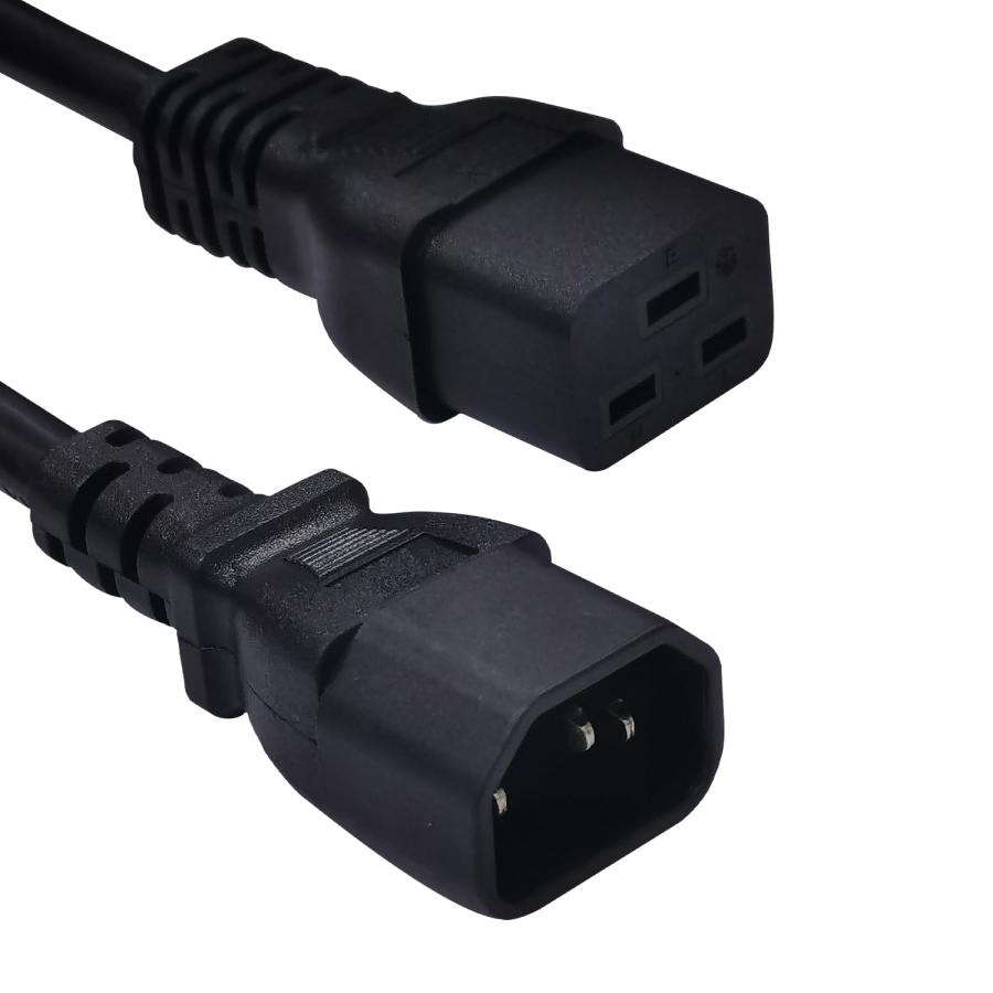 MiliPow 電源延長ケーブル C14 to C19電源延長コード 14AWG 3ピン メス (C19) ⇔ オス (C14)電源ケーブル : ラ・ティモア - 通販 - Yahoo!ショッピング