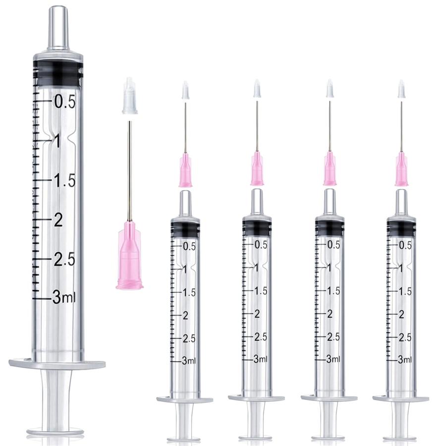 ShuaWdk シリンジ5枚3ml 、20G針、注射器、補修用注射器、液体測定シリンジツ、キャップ付きの鈍い針、個別包装なし。科学実験室、給餌ペット、 : ラ・ティモア - 通販 ...