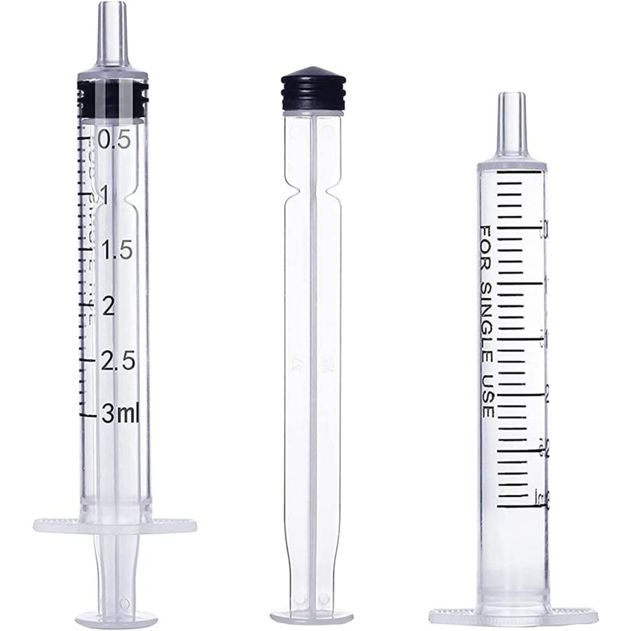 ShuaWdk シリンジ5枚3ml 、20G針、注射器、補修用注射器、液体測定シリンジツ、キャップ付きの鈍い針、個別包装なし。科学実験室、給餌ペット、 : ラ・ティモア - 通販 ...