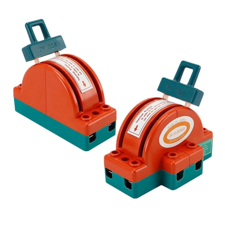 Itisyou 2極ナイフ切断スイッチ 32A AC 220Vダブルスローナイフ安全切断スイッチ 2個安全遮断スイッチ 切 換カバー スイッチ 2 極 : s-b0d5dbkg8s ...