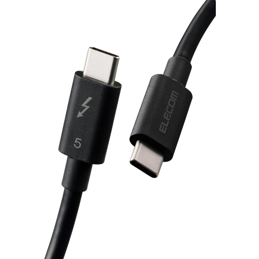 エレコム USB-C Thunderbolt 5 ケーブル 1m 240W 高速データ転送 USB PD対応 8K/60Hz 最大120Gbps スリ : s-b0dnf3npcd ...