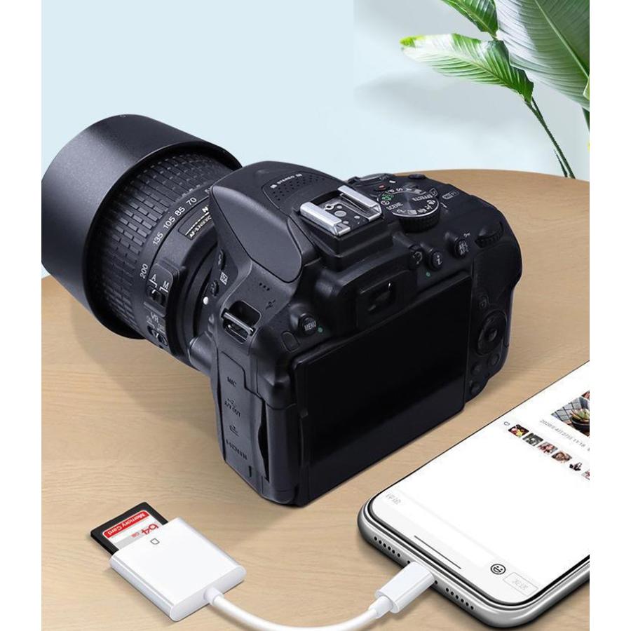 iPhone iPad SDカード カードリーダー ライトニング メモリーカード lightning スマホ データ 写真 転送 保存 : ティノテンダ - 通販 - Yahoo!ショッピング