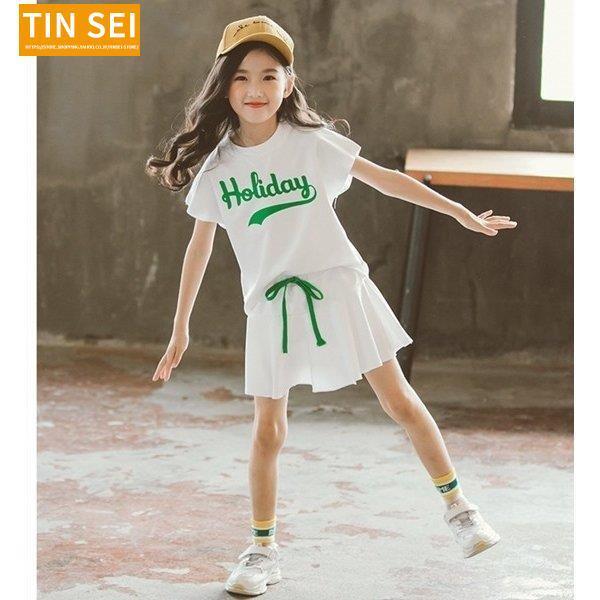 子供服 セットアップ 2点セット スポーツ テニス服 半袖 ジュニアキッズ 女の子 Tシャツ スカート : tin0619-qz174 : TINSEIヤフー店 - 通販 - Yahoo!ショッピング